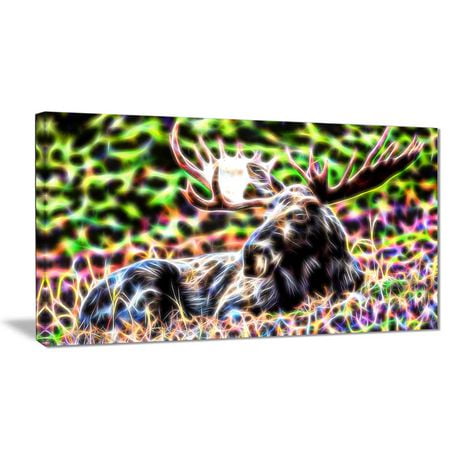 Click here for Design Art Abstract Moose Canvas Wall Art Multi-Co... prices