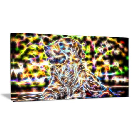 Click here for Design Art Colorful Retriever Animal Art Canvas Wa... prices