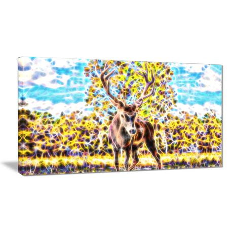 Click here for Design Art Deer In The Woods Animal Canvas Wall Ar... prices