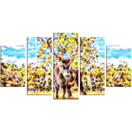 Click here for Design Art Deer In The Woods Animal Canvas Wall Ar... prices