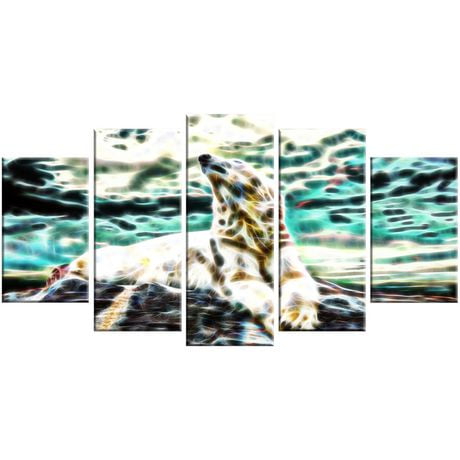 Click here for Design Art Polar Bear At Rest Animal Canvas Wall A... prices