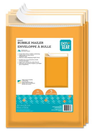 Pen+Gear Kraft Bubble Mailer #4 - Walmart.ca