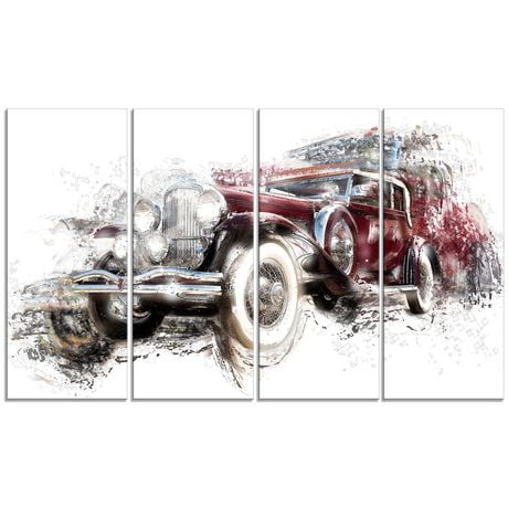 Click here for Design Art American Hot Rod Canvas Wall Art Multi-... prices
