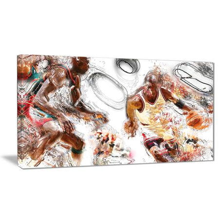 Click here for Design Art Basketball Offense Canvas Wall Art Mult... prices
