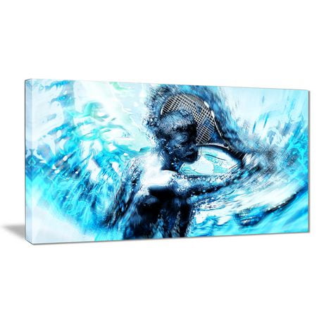 Click here for Design Art Tennis Point Canvas Wall Art Multi-Colo... prices