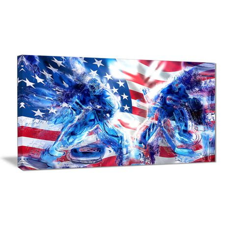 Click here for Design Art Hockey Usa Goalie Canvas Wall Art Multi... prices