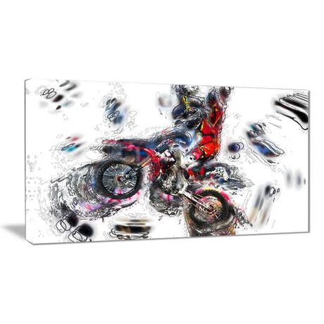 Click here for Design Art Moto Cross Sports Canvas Wall Art Multi... prices