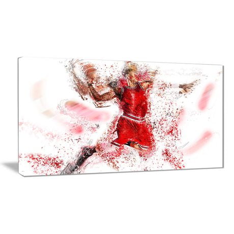 Click here for Design Art Basketball Slam Dunk Canvas Wall Art Mu... prices