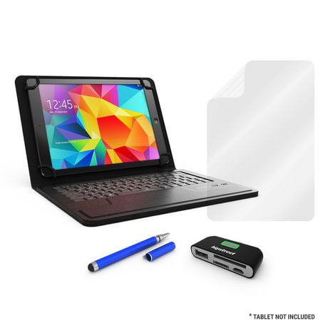 Hipstreet Samsung 10” Tablet Bluetooth Keyboard Case Bundle | Walmart ...