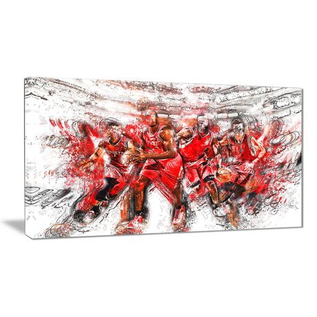 Click here for Design Art Basketball Offense Line Canvas Wall Art... prices