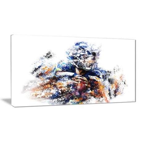 Click here for Design Art Football Quarterback Canvas Wall Art Mu... prices