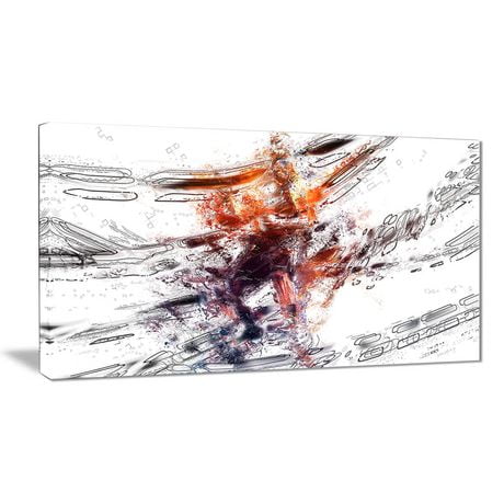 Click here for Design Art Basketball Abstract 3 Pointer Canvas Wa... prices