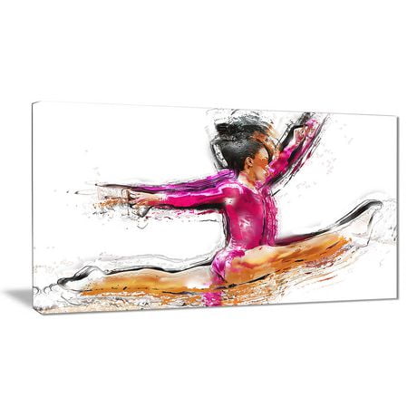 Click here for Design Art Gymnastics Split Canvas Wall Art Multi-... prices
