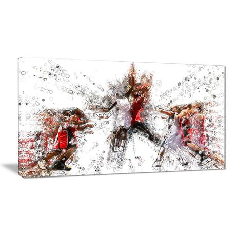 Click here for Design Art Basketball Jump Shot Canvas Wall Art Mu... prices