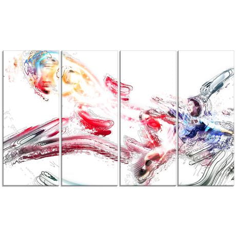Click here for Design Art Soccer Booting The Ball Canvas Wall Art... prices