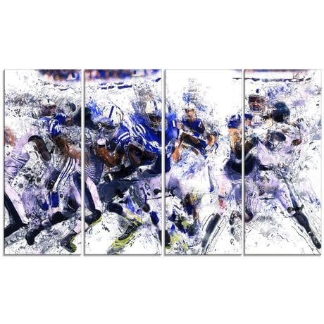 Click here for Design Art Football Running Back To Score Canvas W... prices