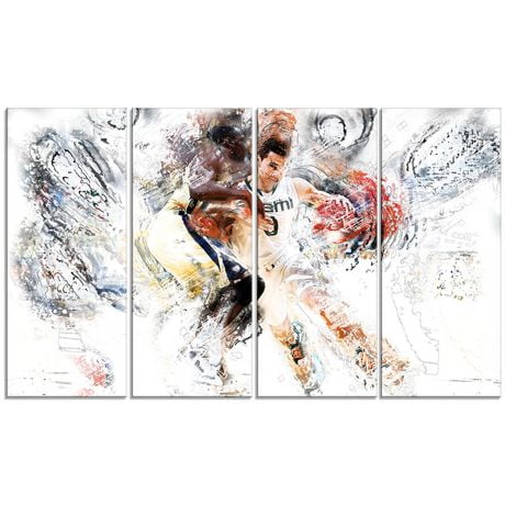 Click here for Design Art Basketball Pick And Roll Canvas Wall Ar... prices
