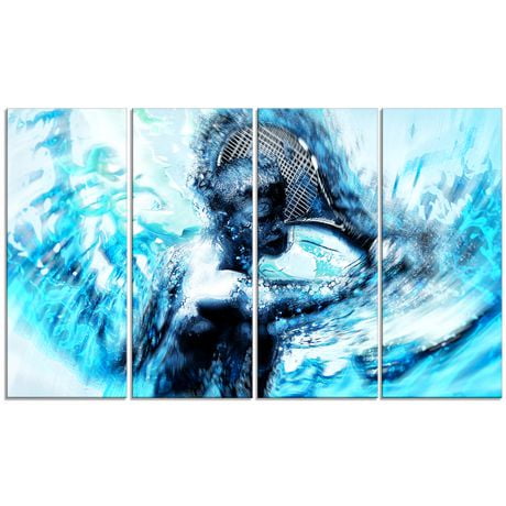 Click here for Design Art Tennis Point Canvas Wall Art Multi-Colo... prices