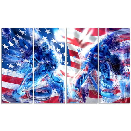 Click here for Design Art Hockey Usa Goalie Canvas Wall Art Multi... prices