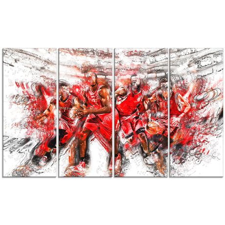 Click here for Design Art Basketball Offense Line Canvas Wall Art... prices
