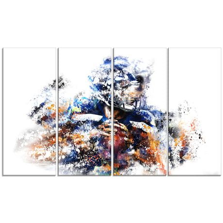 Click here for Design Art Football Quarterback Canvas Wall Art Mu... prices