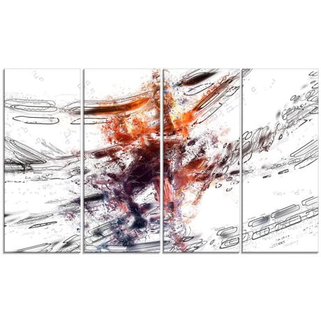 Click here for Design Art Basketball Abstract 3 Pointer Canvas Wa... prices