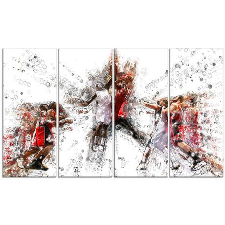 Click here for Design Art Basketball Jump Shot Canvas Wall Art Mu... prices