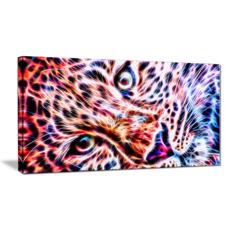 Click here for Design Art Cheeta Face Canvas Wall Art Multi-Color prices