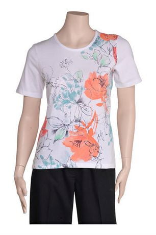 Alia Short Sleeve Crew Neck T-Shirt | Walmart Canada