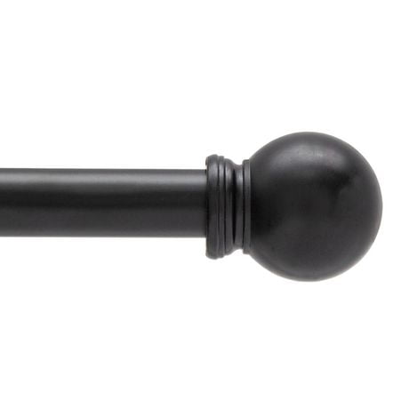 Mainstays 28"-48" Curtain Rod, 5/8 in. Diameter, In Black - Walmart.ca