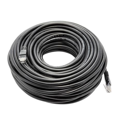 ONN ™ 30.5 meter RJ45 CAT 5E Network Cable (Black) | Walmart Canada