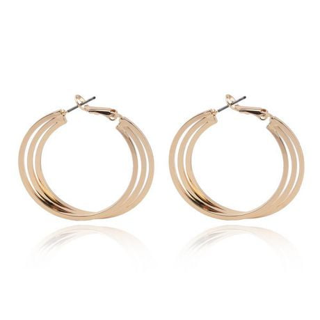 Click here for Allison Rose Atelier Triple Strand Round Hoop Earr... prices