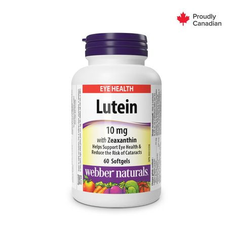 Webber Naturals® Lutein with Zeaxanthin, 10 mg, 60 Softgels - Walmart.ca