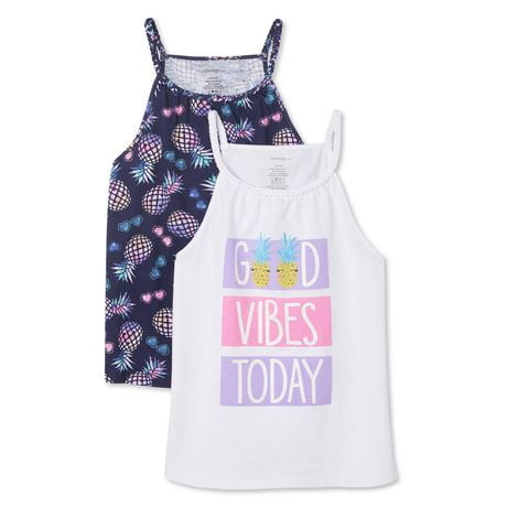 Click here for George Girls Braided Strap Tank 2-Pack White M prices
