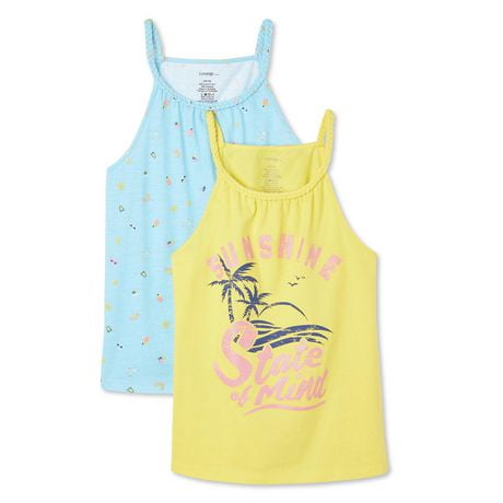 Click here for George Girls Braided Strap Tank 2-Pack Yellow Xs prices