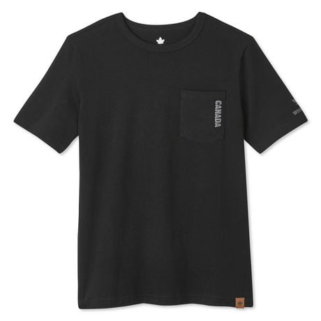 Click here for Canadiana Boys Crew Neckline City Tee Black2 L prices