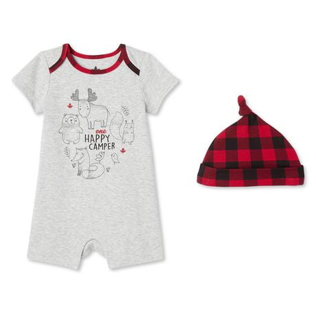 Click here for Canadiana Infants Unisex Romper And Hat 2-Piece Se... prices