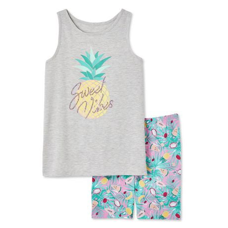 Click here for George Girls Tank And Short Pajama 2-Piece Set Gre... prices