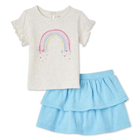 Click here for George Baby Girls Tee And Skort 2-Piece Set Turquo... prices