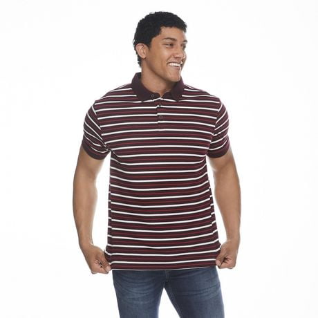 Click here for George Mens Stretch Pique Polo Burgundy S prices