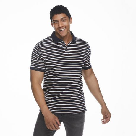 Click here for George Mens Stretch Pique Polo Navy L prices