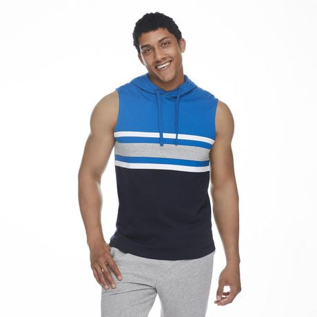 Click here for George Mens Sleeveless Hooded Top Blue S prices