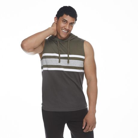 Click here for George Mens Sleeveless Hooded Top Green L prices