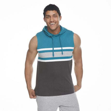 Click here for George Mens Sleeveless Hooded Top Teal M prices