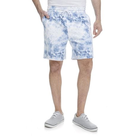 Click here for George Mens Printed Raw Hem French Terry Short Blu... prices