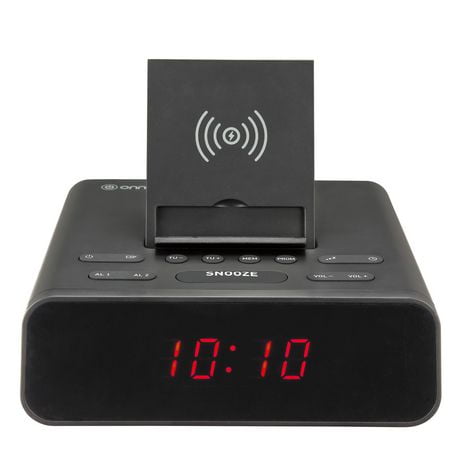 ONN ™ Qi Wireless Charging Bluetooth Clock Radio (Black) | Walmart Canada