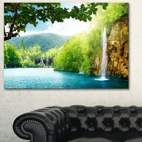 Click here for Design Art Waterfall In Deep Forest Landscape Phot... prices