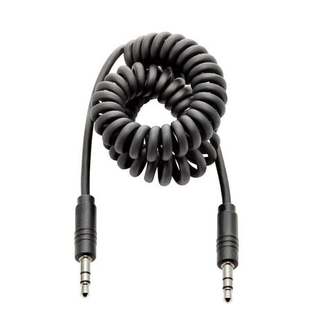 ONN ™ 1.8 meter Coiled AUX Cable (Black) - Walmart.ca