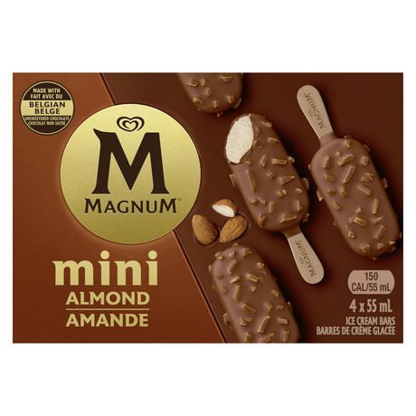 Magnum® Mini Almond Belgian Chocolate Ice Cream Bars 4 pack | Walmart ...