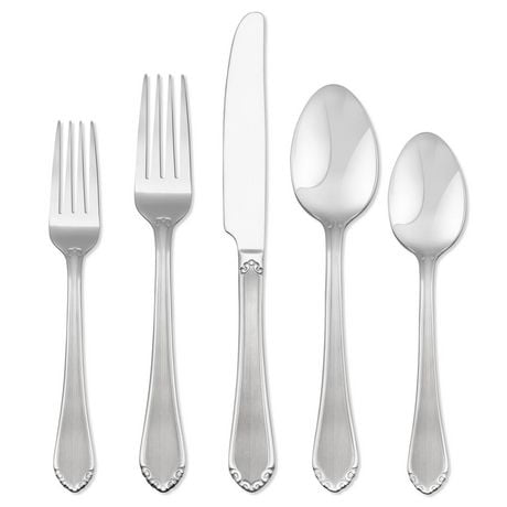 Hampton Signature Motif Satin Flatware Set | Walmart Canada